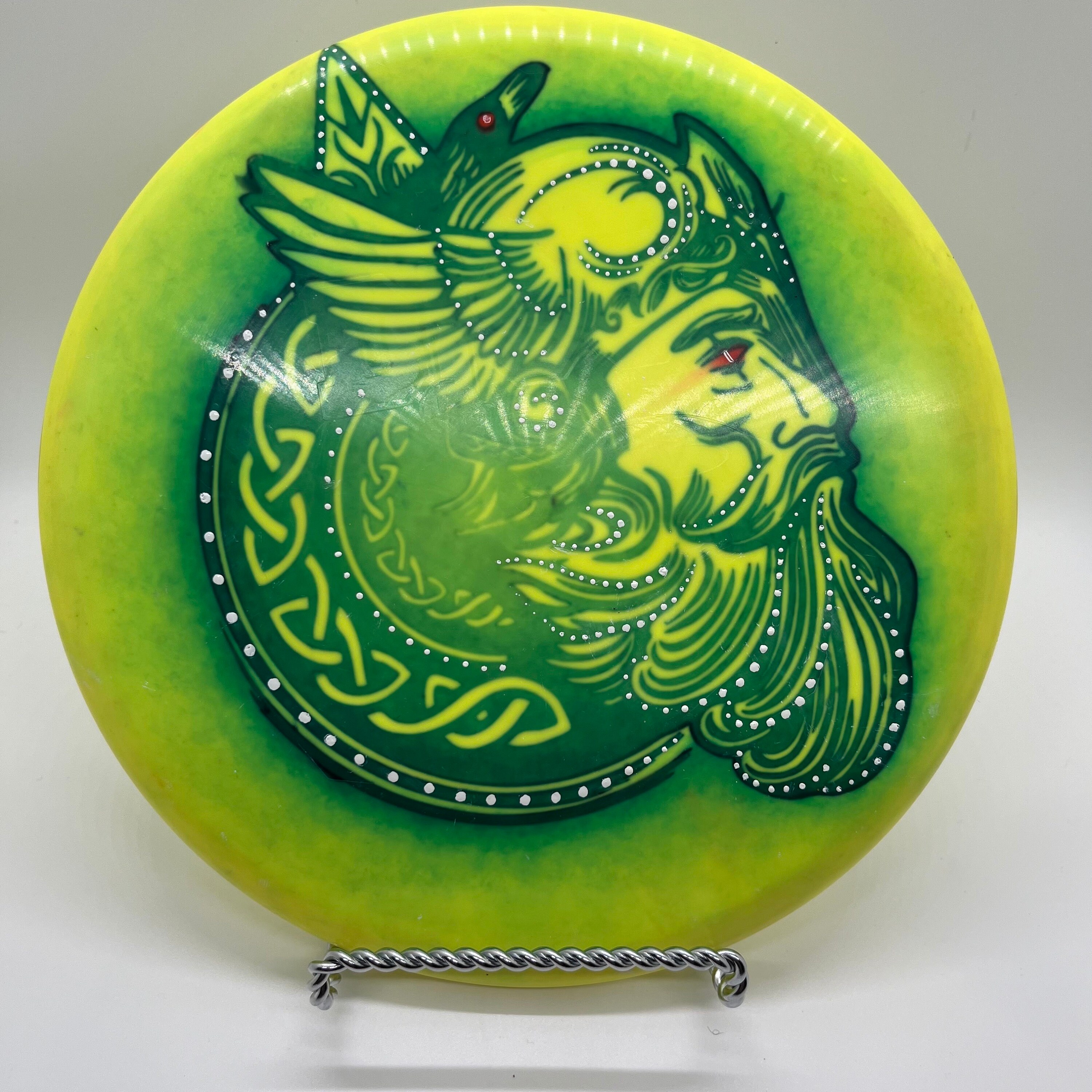 Custom Innova Star Aviar X3 Neon Yellow Wirh Viking Tribal Design 172g ...
