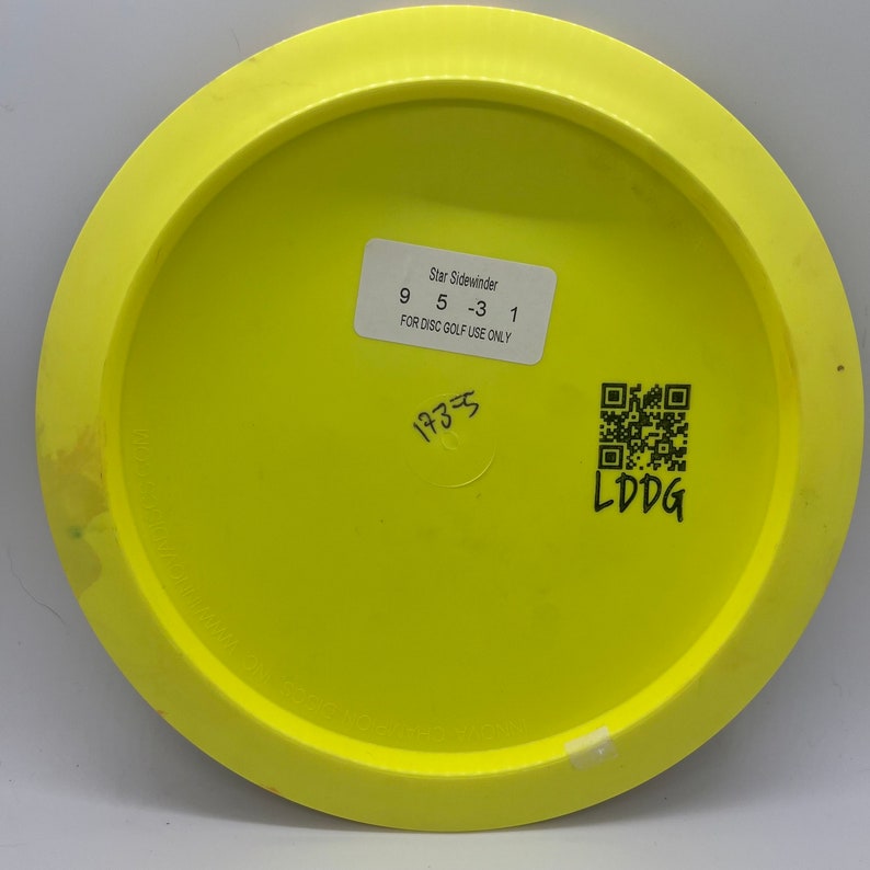 Custom Dyed Innova Star Sidewinder Yellow With Multicolored Foil 173-5g ...