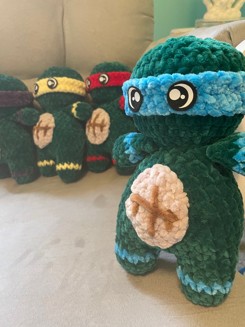 Crochet Ninja Turtle Plushie Set - Etsy
