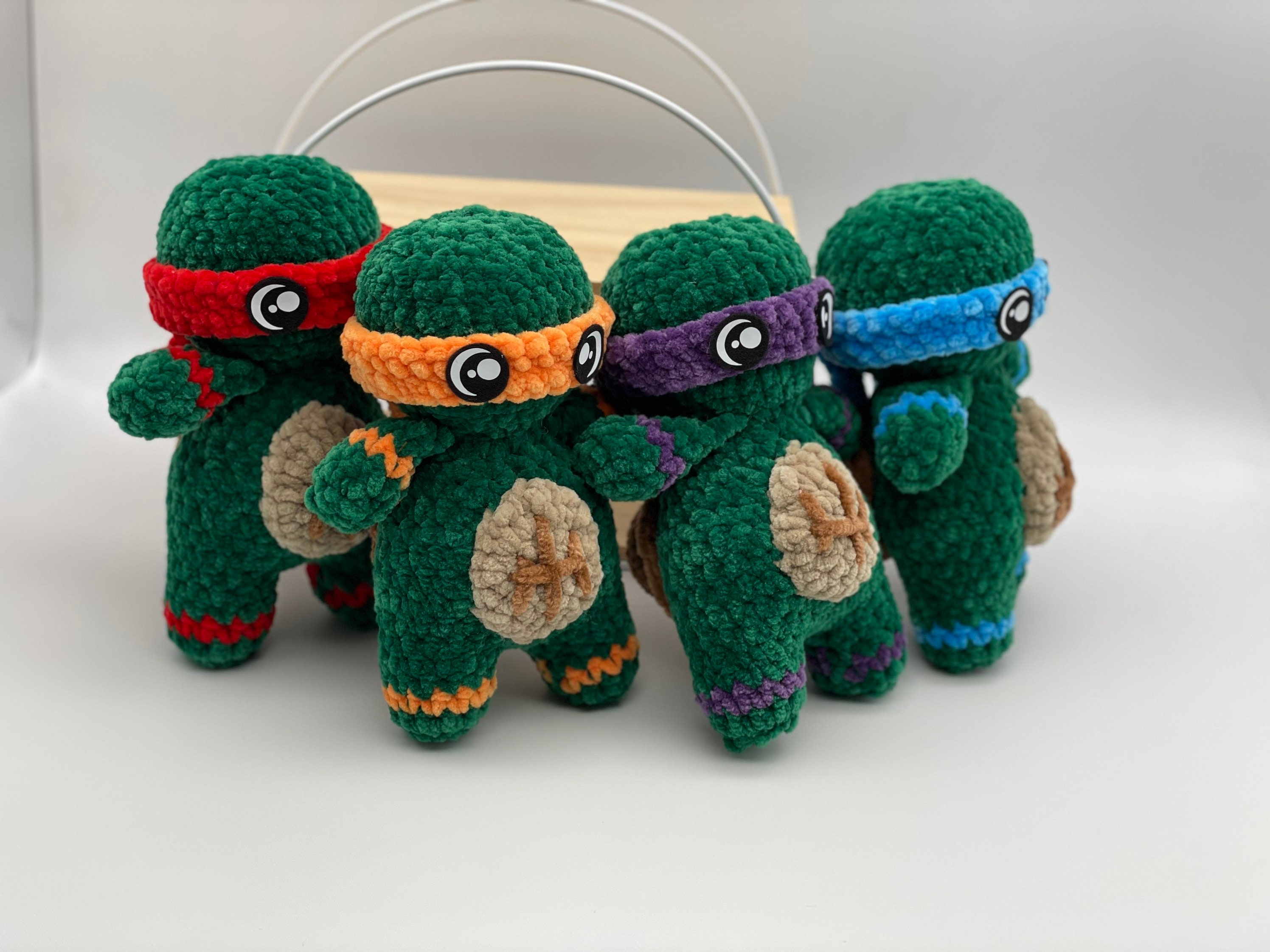 Crochet Ninja Turtle Plushie Set - Etsy