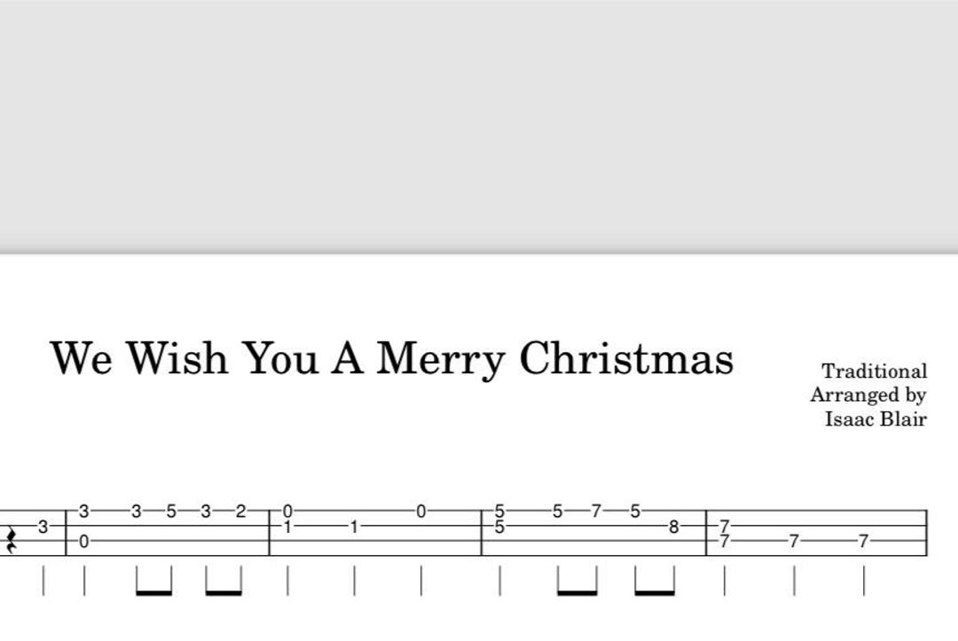 We Wish You a Merry Christmas Ukulele Tablature - Etsy