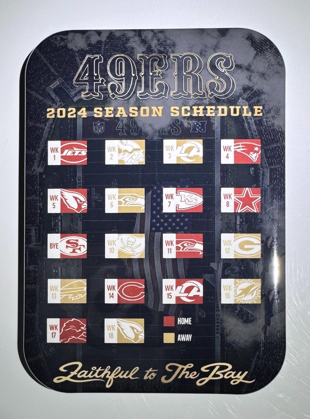 San Francisco 49ers 2024 Schedule Magnet - Etsy