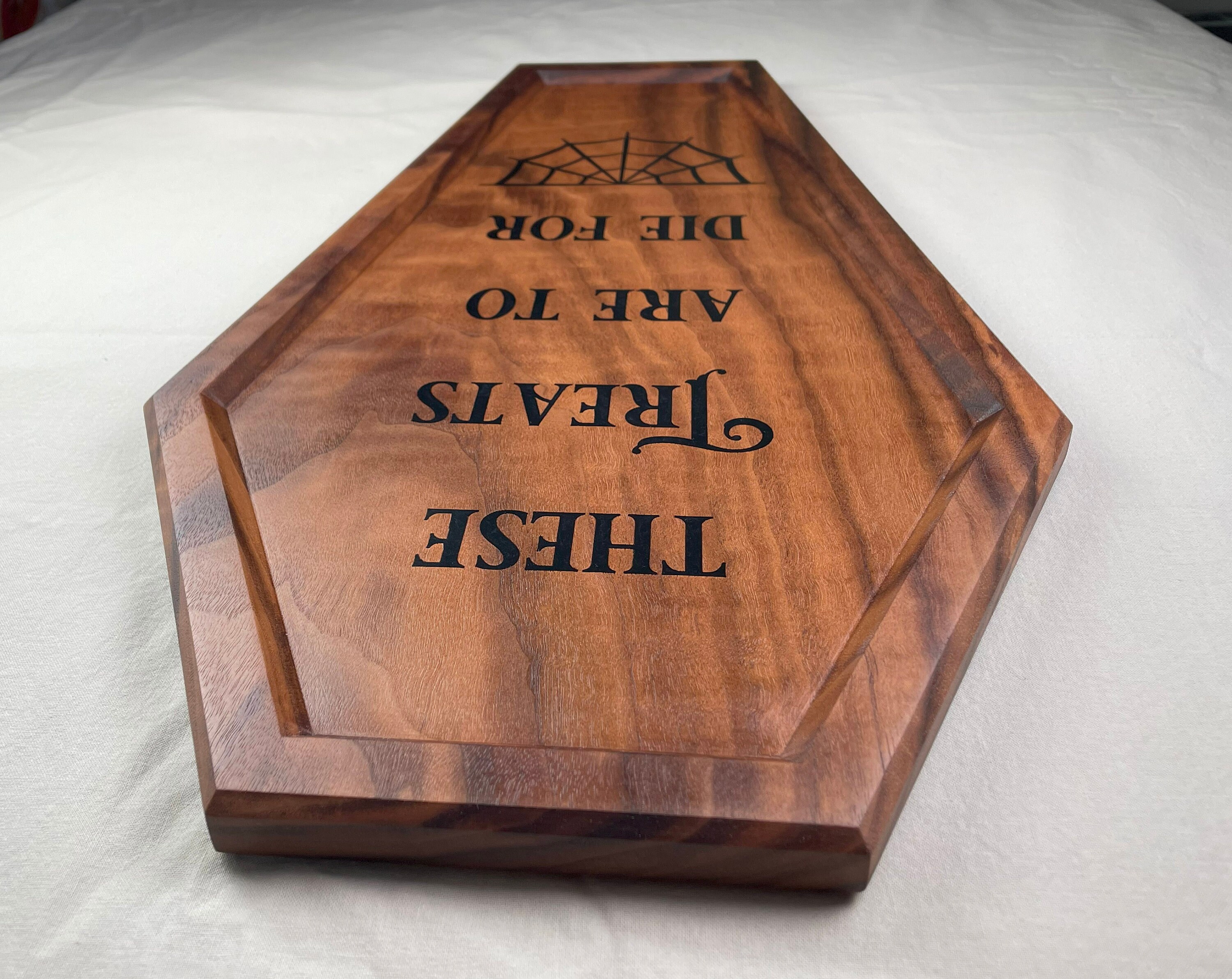 Coffin Charcuterie Board Halloween Charcuterie Tray, Walnut Serving ...