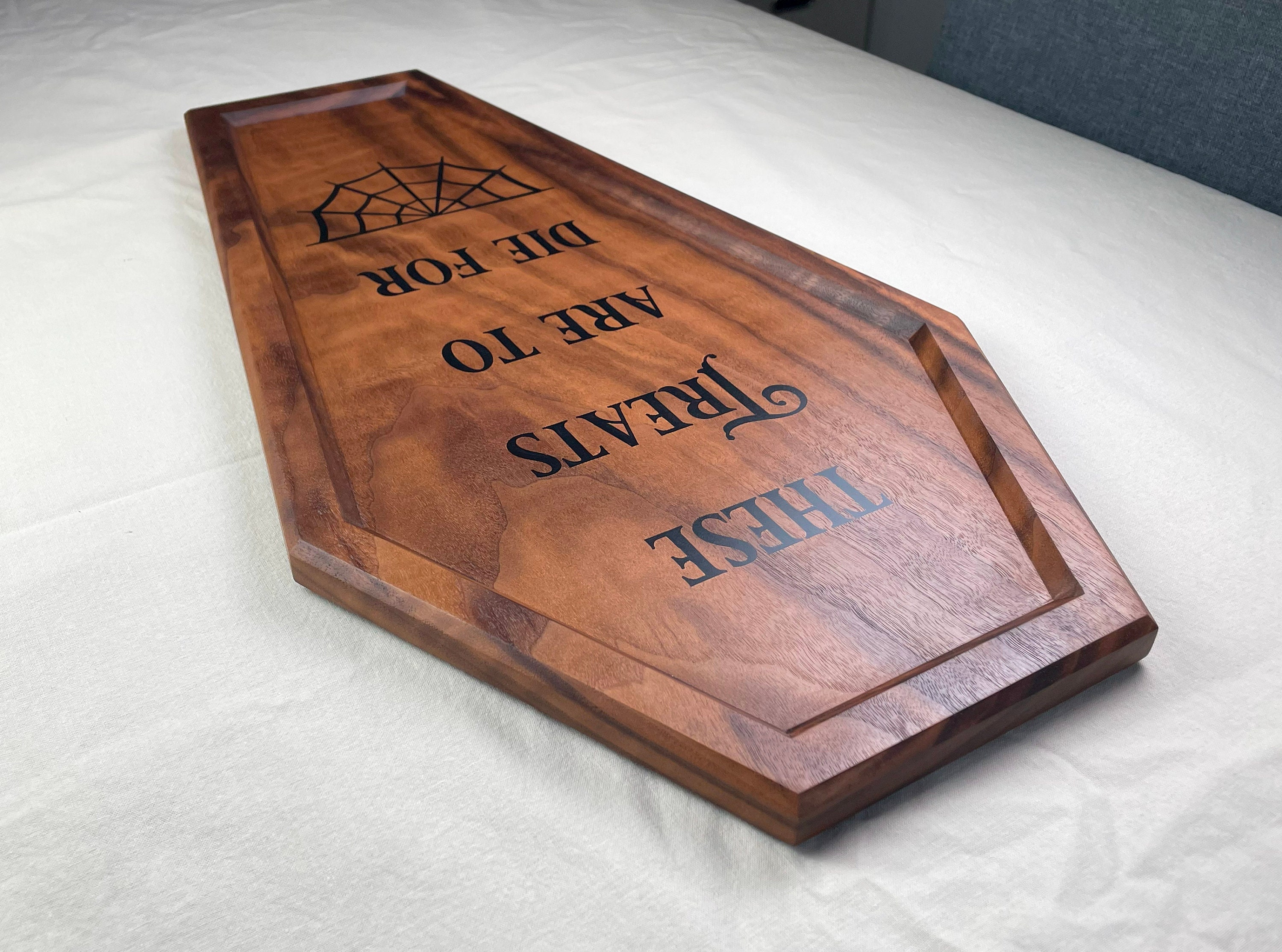 Coffin Charcuterie Board Halloween Charcuterie Tray, Walnut Serving ...