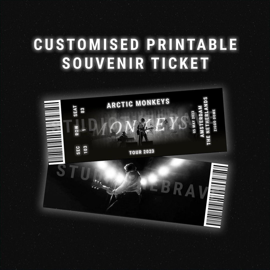 Arctic Monkeys 2023 Tour Printable Souvenir Ticket - Etsy