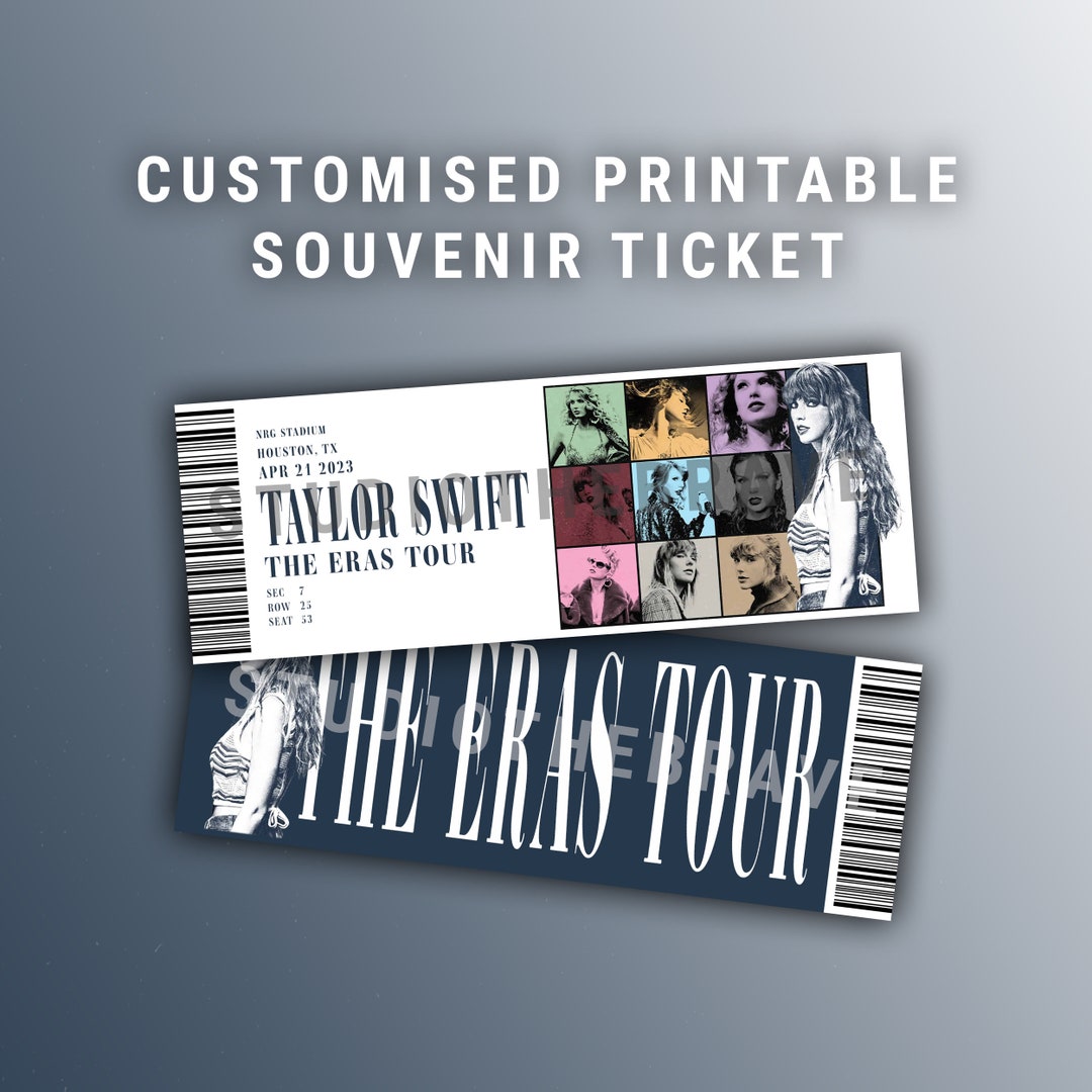 Taylor Swift the Eras Tour Printable Souvenir Ticket - Etsy UK
