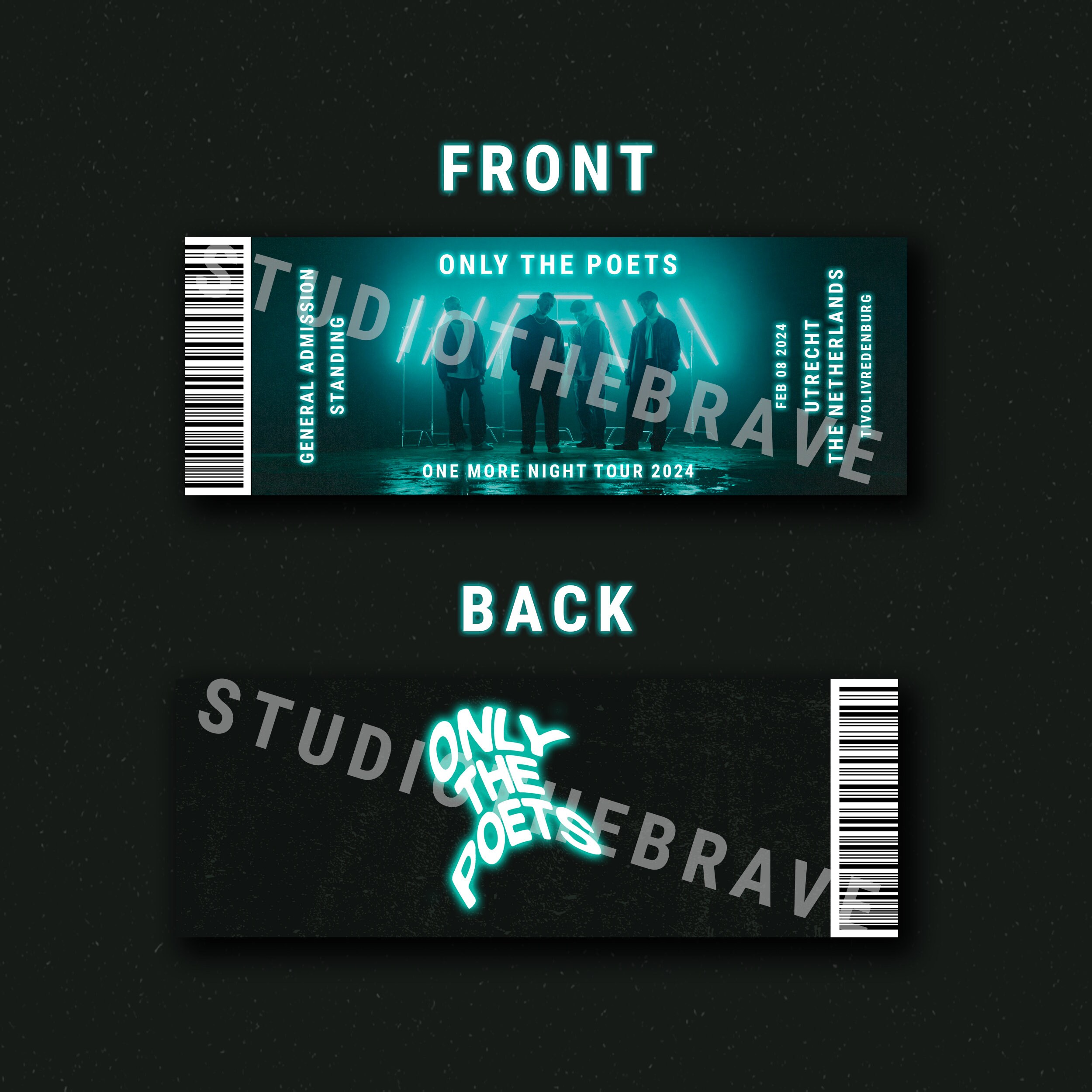 Only the Poets | One More Night Tour 2024 | Souvenir Ticket | Digital ...