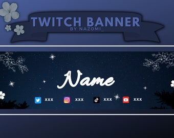 Blue Twitch Banner - Etsy