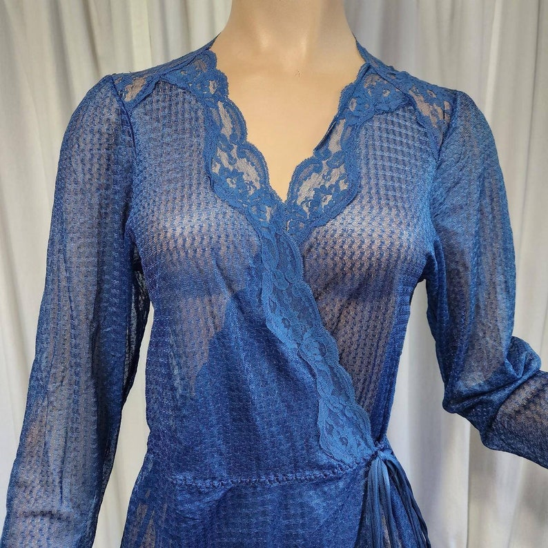 Vintage Sheer Lace Robe by Blush - Etsy