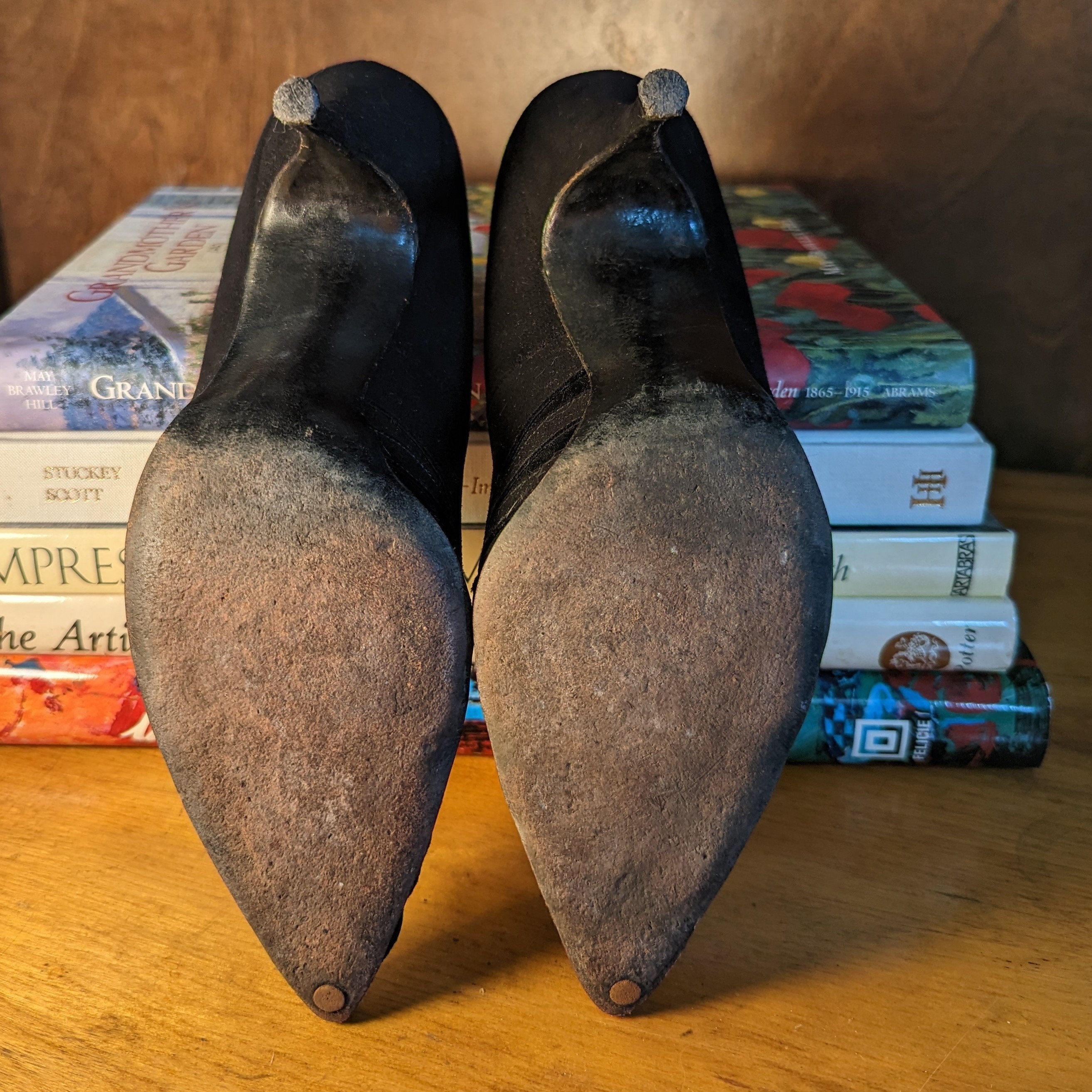Vintage 1960s Velvet and Satin Stilettos by Babette - Etsy