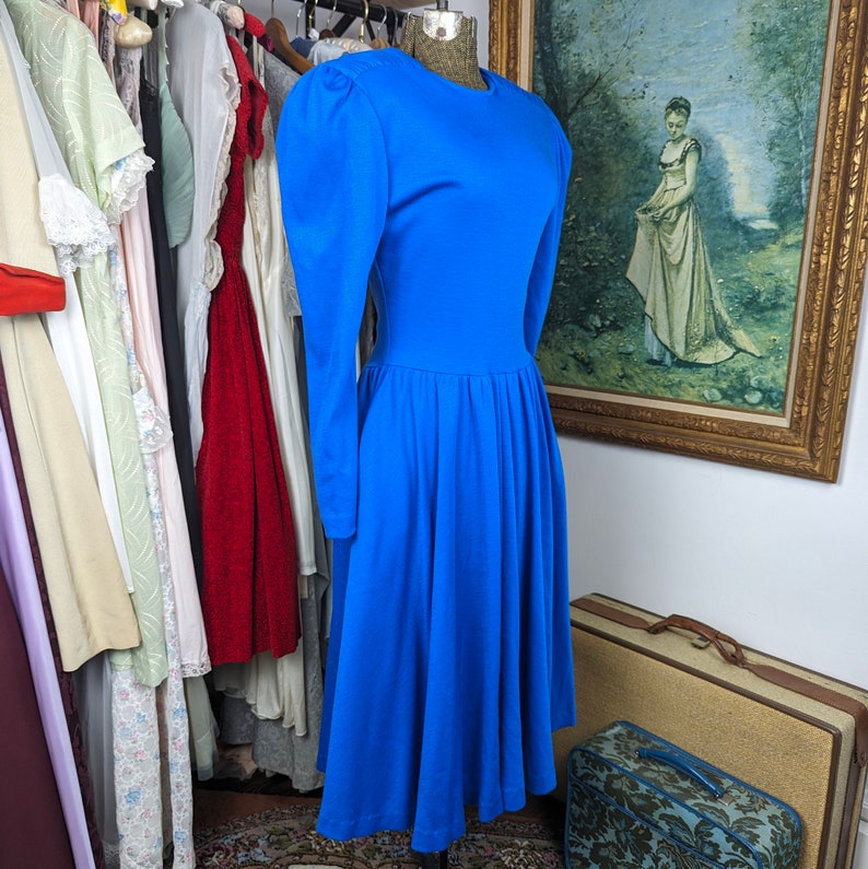 Vintage Electric Blue Dress From the 1980s by MJ Carroll, Women's ...