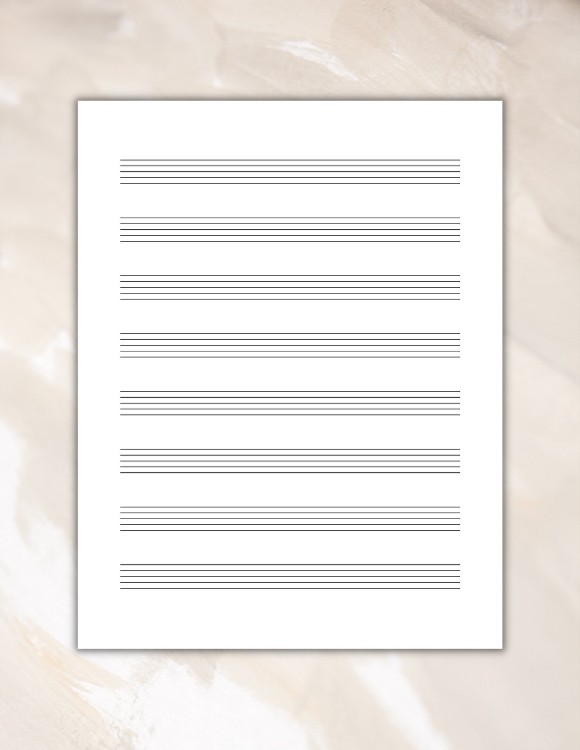 Blank Sheet Music Bundle, Printable Sheet Music, Printable Staff Paper ...