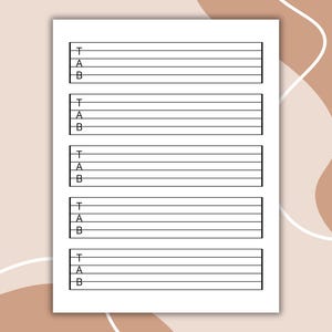 Printable Blank Guitar Tab BUNDLE- Digital Download Sheet Music - Etsy