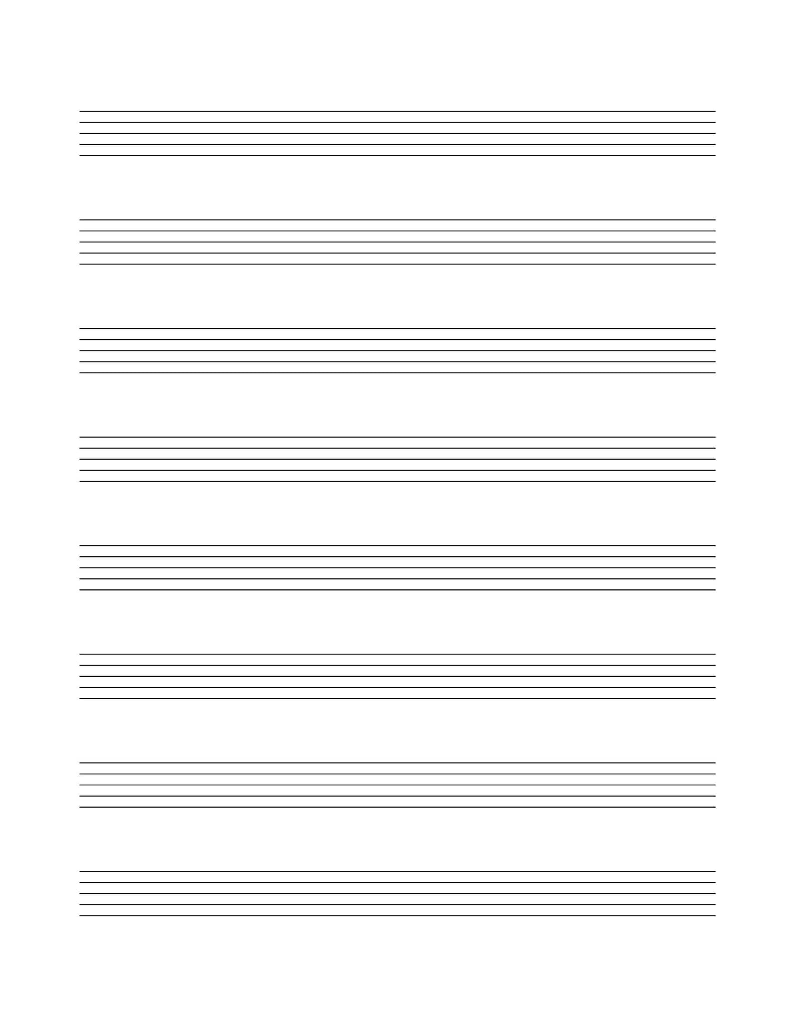 Printable Blank Sheet Music 8 Staves - Blank Staff Paper - Etsy