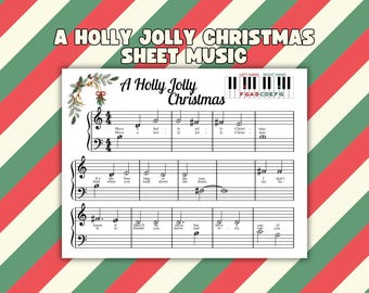 We Wish You A Merry Christmas Sheet Music for Beginner, Christmas Sheet Music, Piano Songs ...