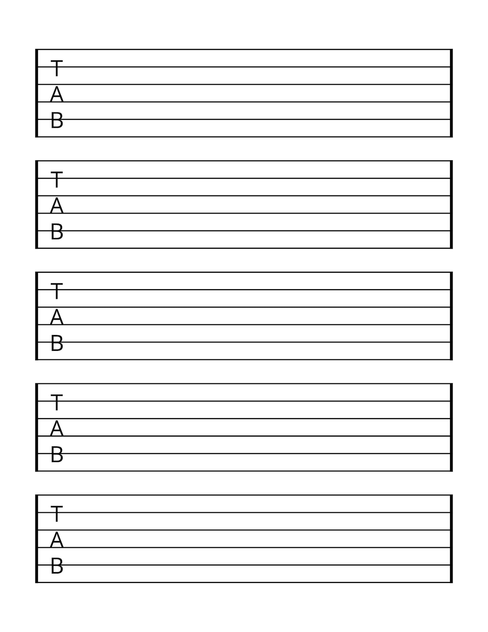 Printable Blank Guitar Tab BUNDLE Digital Download Sheet Music - Etsy