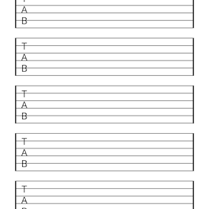 Printable Blank Guitar Tab BUNDLE Digital Download Sheet Music - Etsy