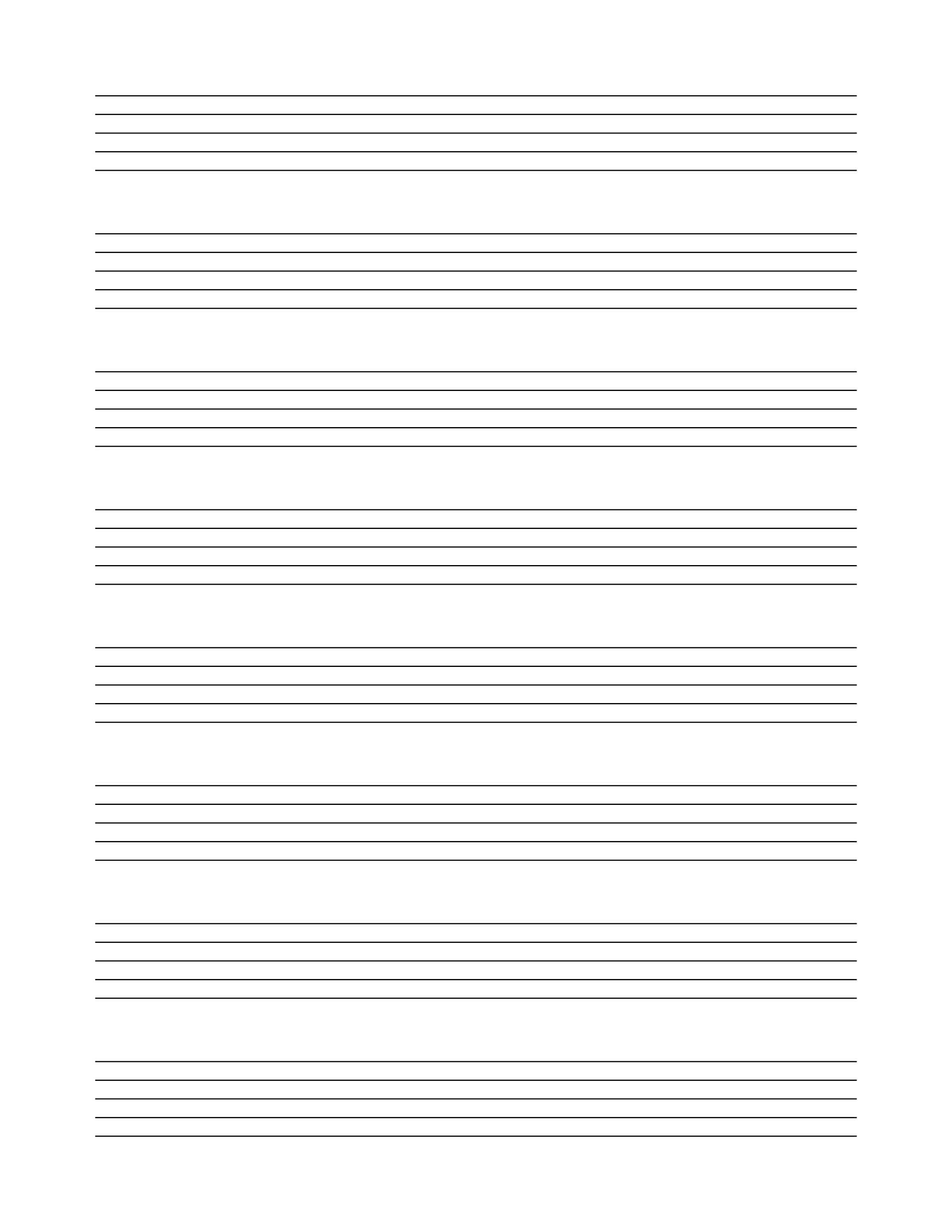 Printable Blank Sheet Music 8 Staves - Blank Staff Paper - Etsy