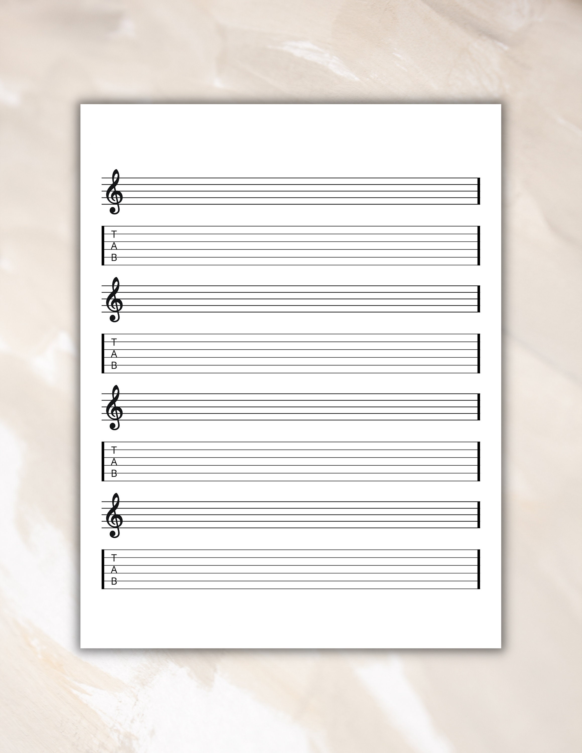 Blank Sheet Music Bundle, Printable Sheet Music, Printable Staff Paper ...