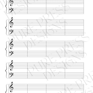 Blank Grand Staff Paper, Sheet Music Paper, Teaching Essentials, Music ...