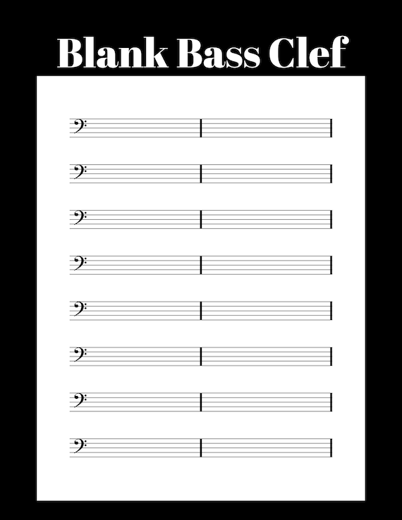 Blank Bass Clef Staff