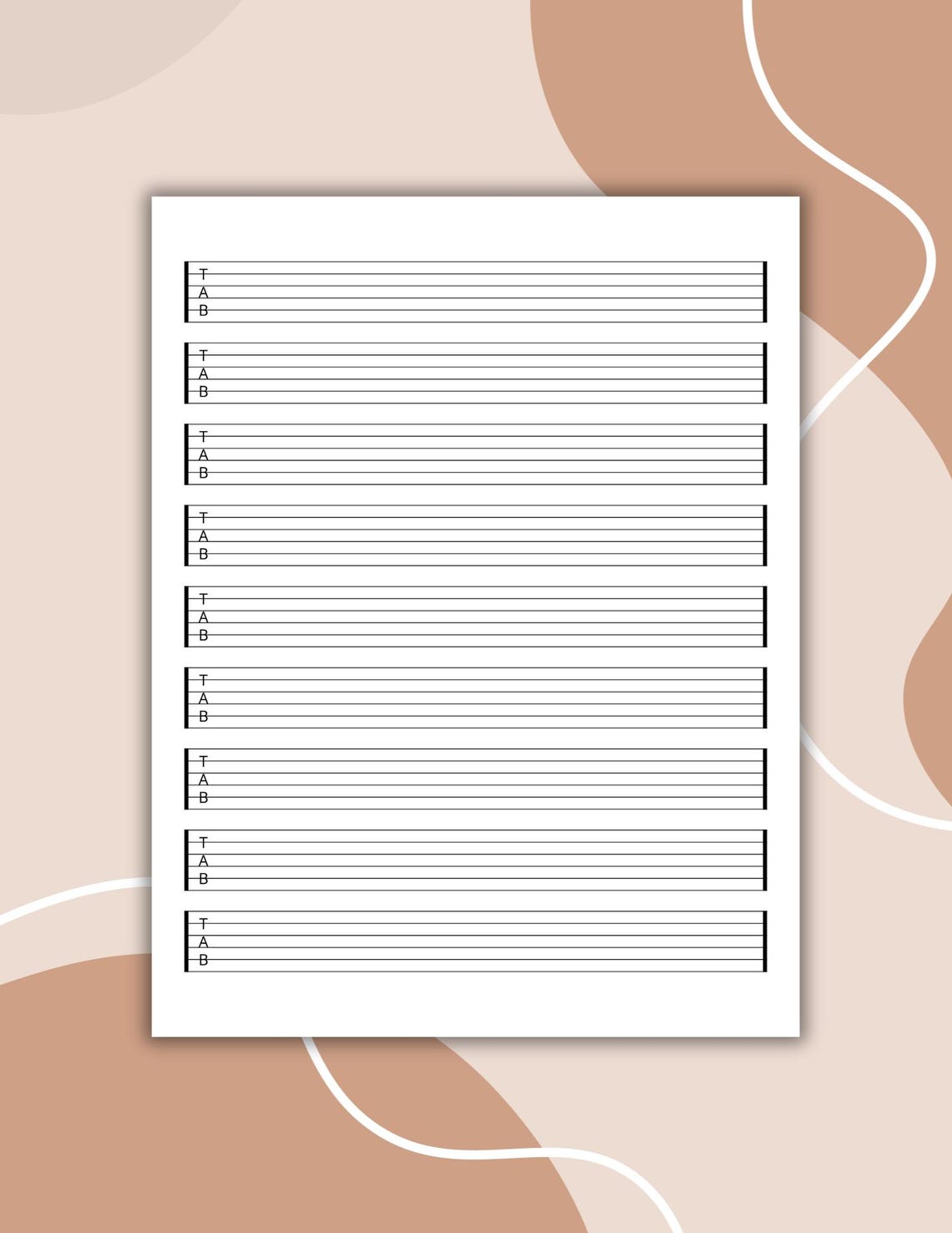 Printable Blank Guitar Tab BUNDLE- Digital Download Sheet Music - Etsy