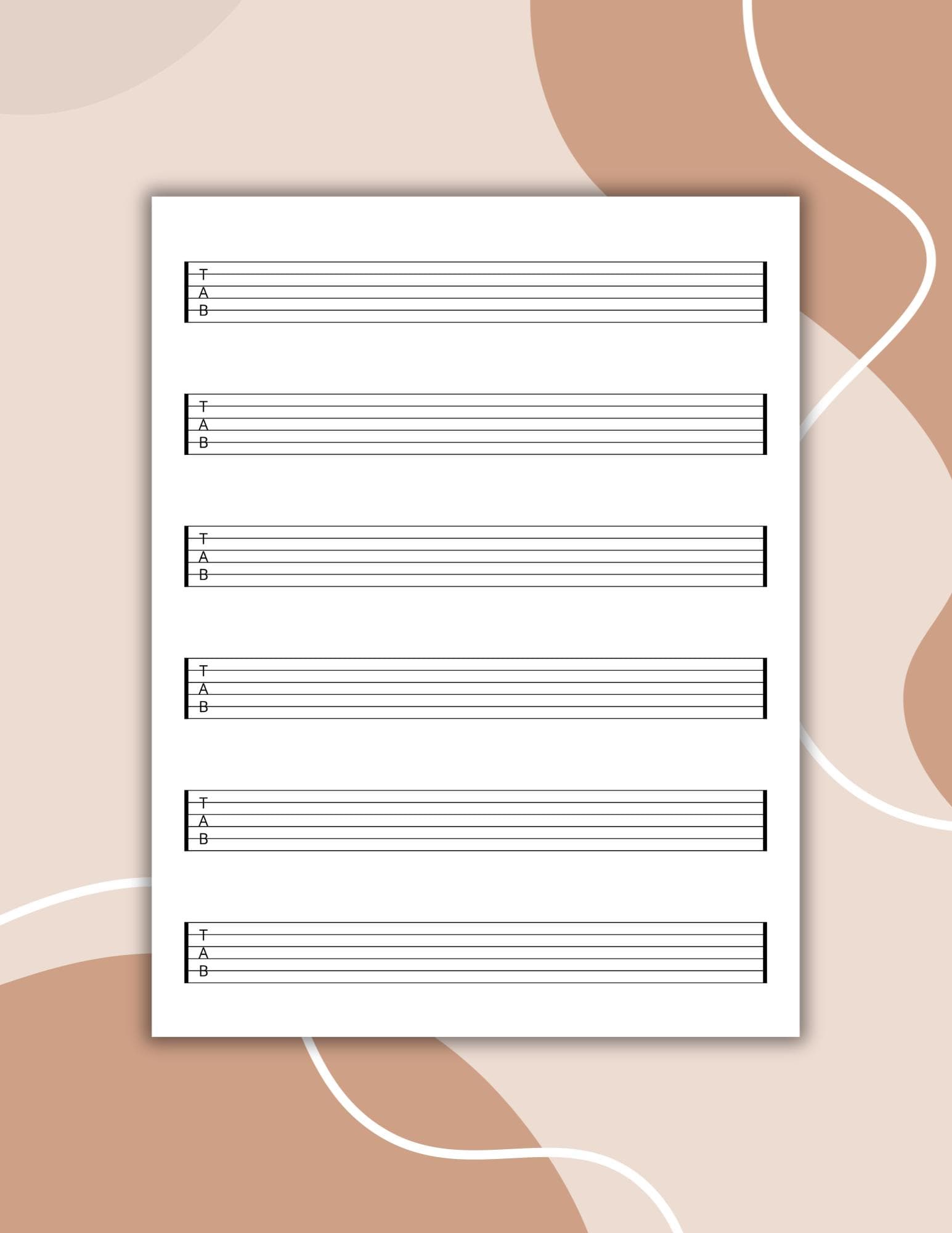 Printable Blank Guitar Tab BUNDLE- Digital Download Sheet Music - Etsy