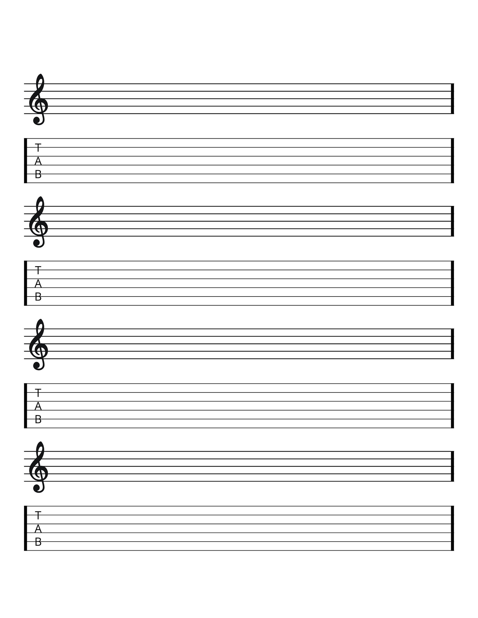 Printable Blank Guitar Tab BUNDLE Digital Download Sheet Music - Etsy