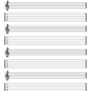 Printable Blank Guitar Tab BUNDLE Digital Download Sheet Music - Etsy UK