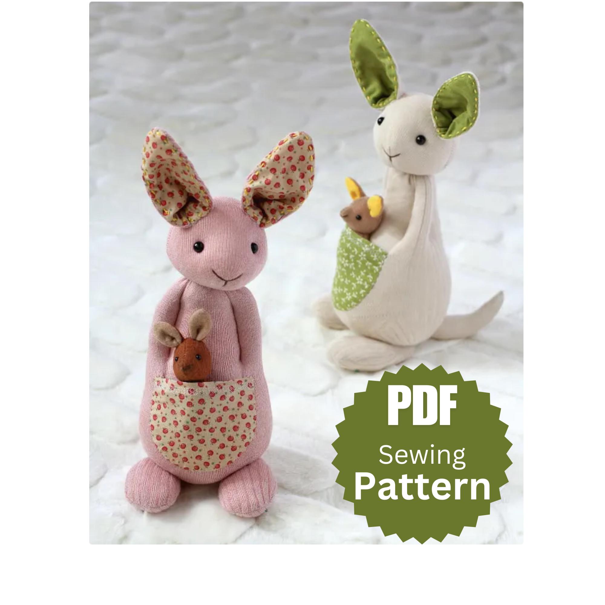 Kangaroo Sewing Patterns PDF Pattern Kangaroo Toy Plush Kangaroo and ...
