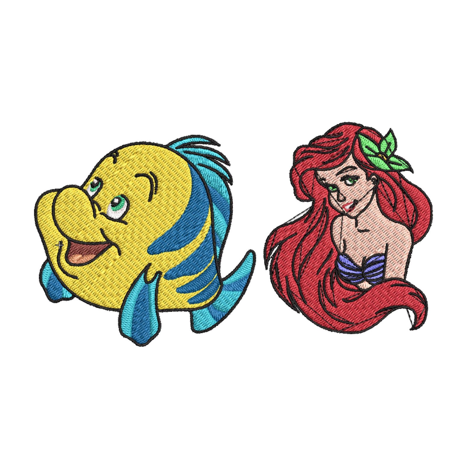 Little Mermaid Embroidery Design Machine Embroidery Design Little ...