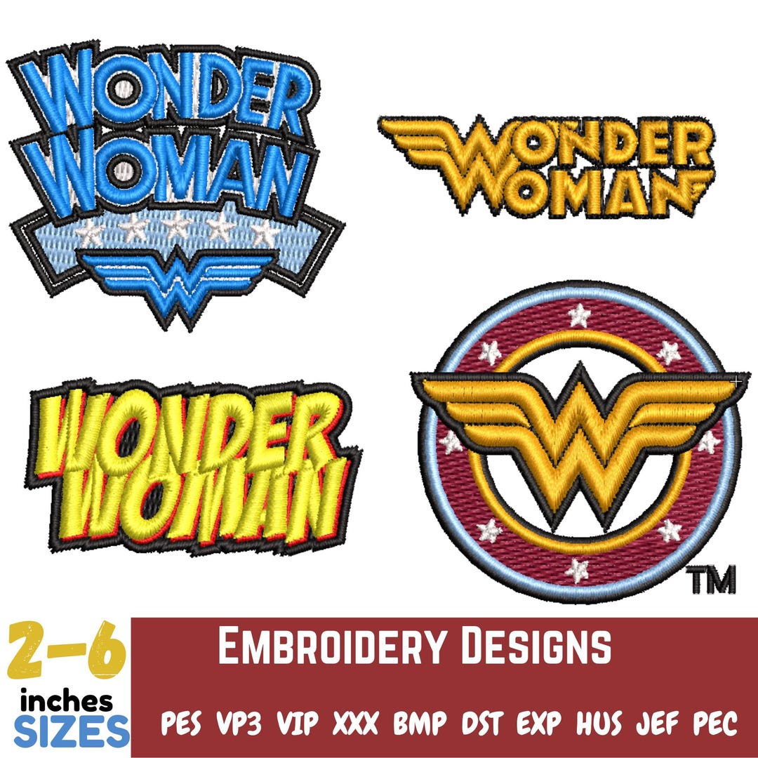 Women Embroidery Machine File Superhero Embroidery Design Embroidery ...