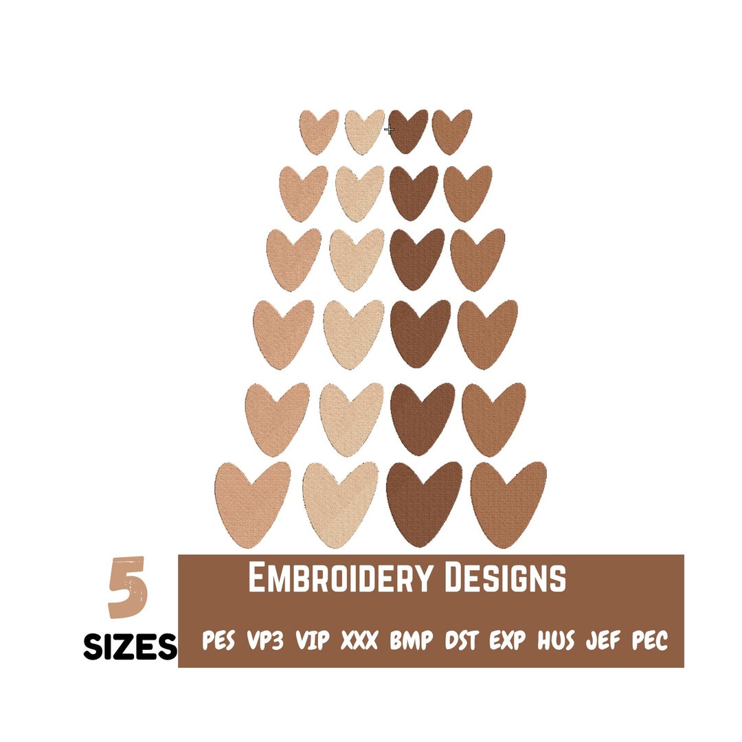 Heart Embroidery Design Small Heart Machine Embroidery Design Mini ...