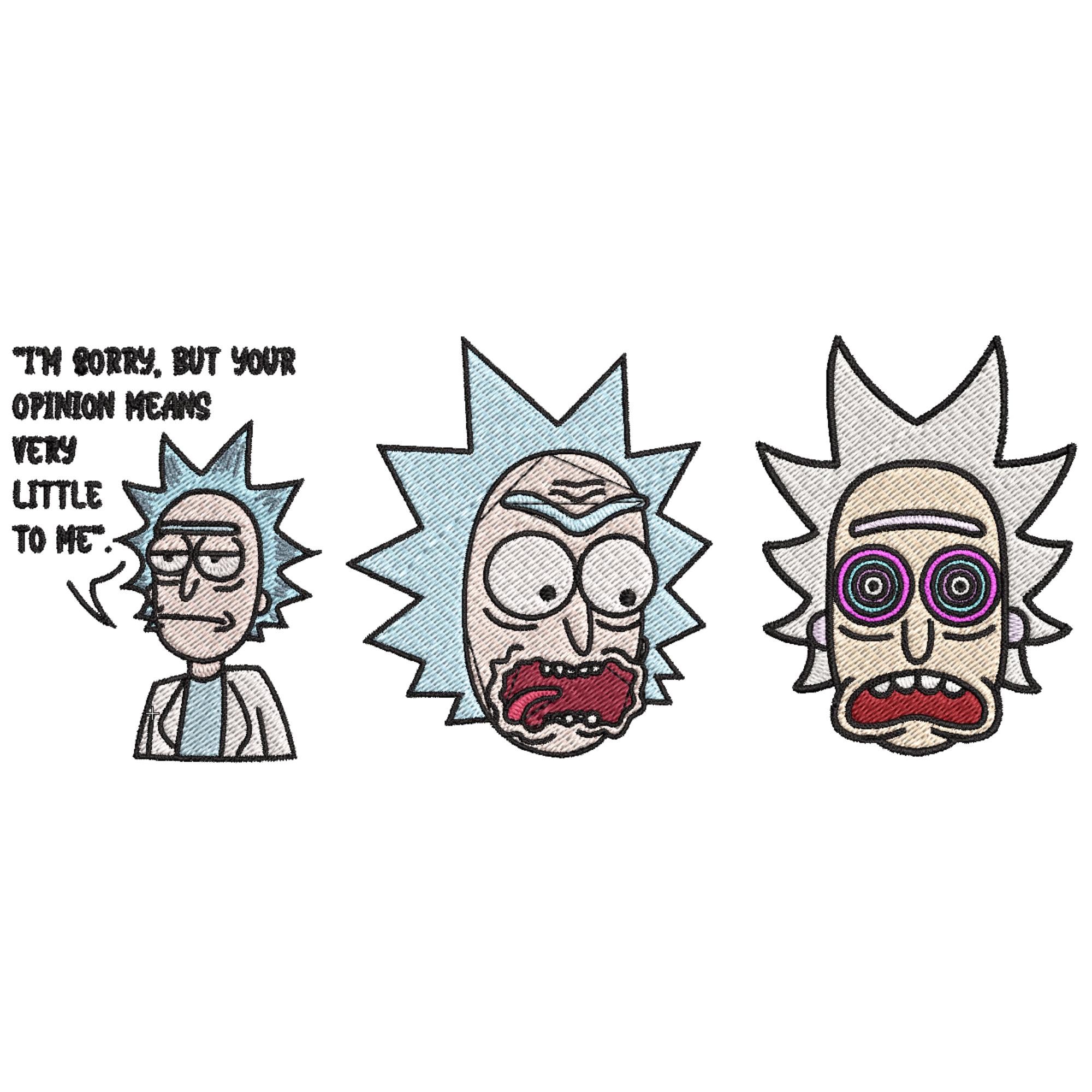 Rick and Morty Embroidery Design Embroidery File Embroidery Pattern ...