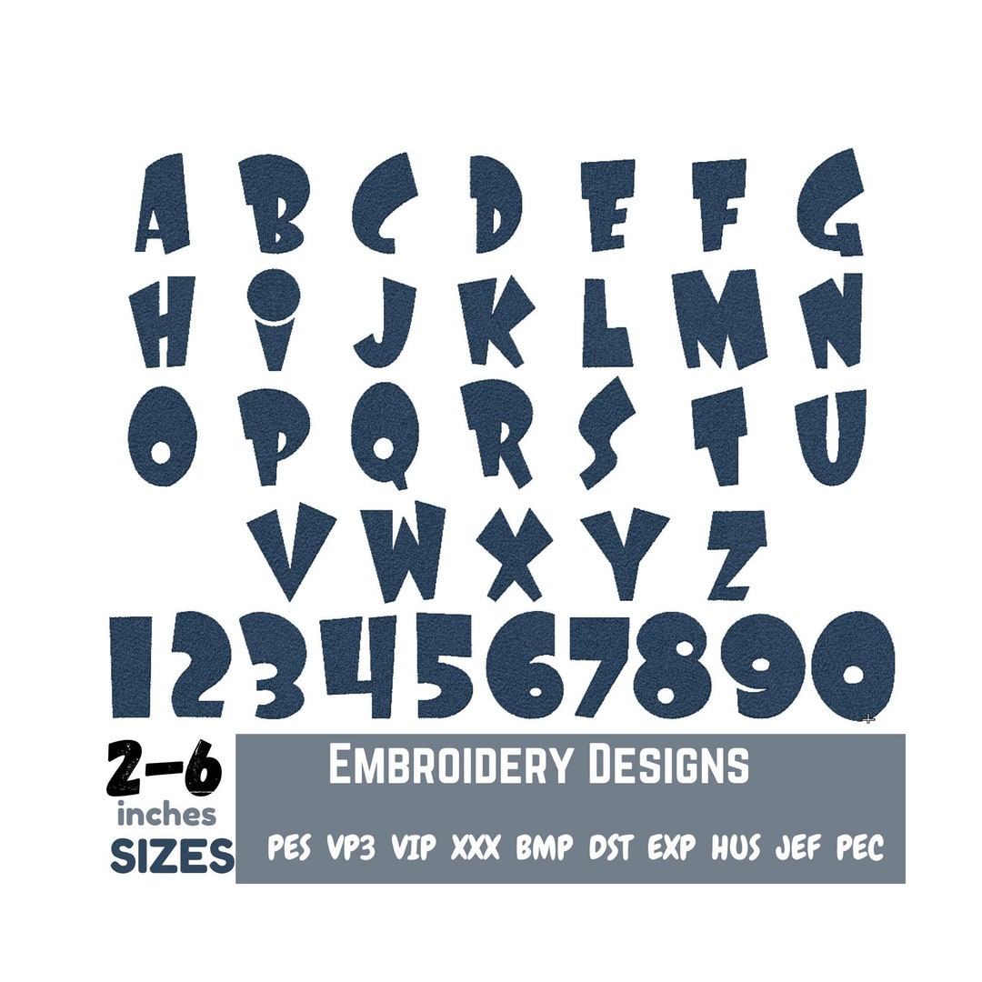 Alphabet Embroidery File Alphabet Embroidery Font A-Z Alphabet Machine ...
