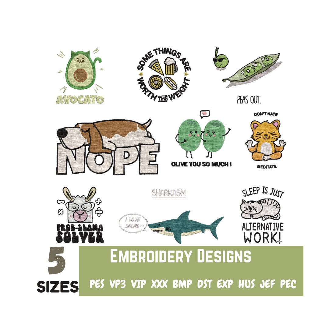 Cartoon Embroidery Design Bundle Cartoons Designs Embroidery Embroidery ...