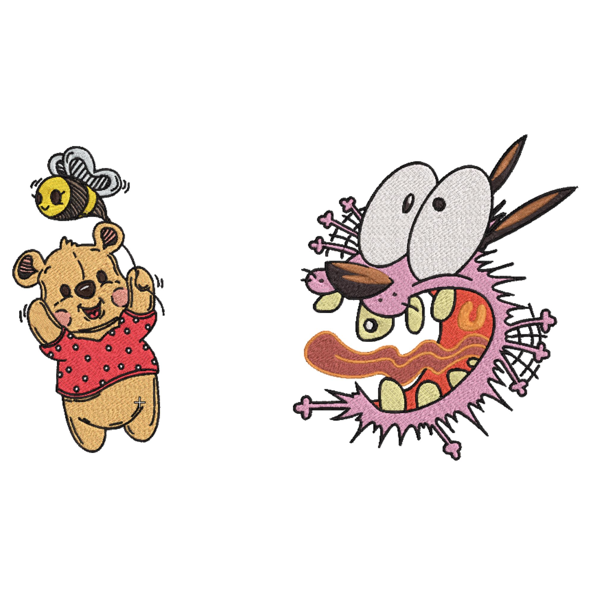 Cartoon Embroidery Design Bundle Cartoons Designs Embroidery Embroidery ...