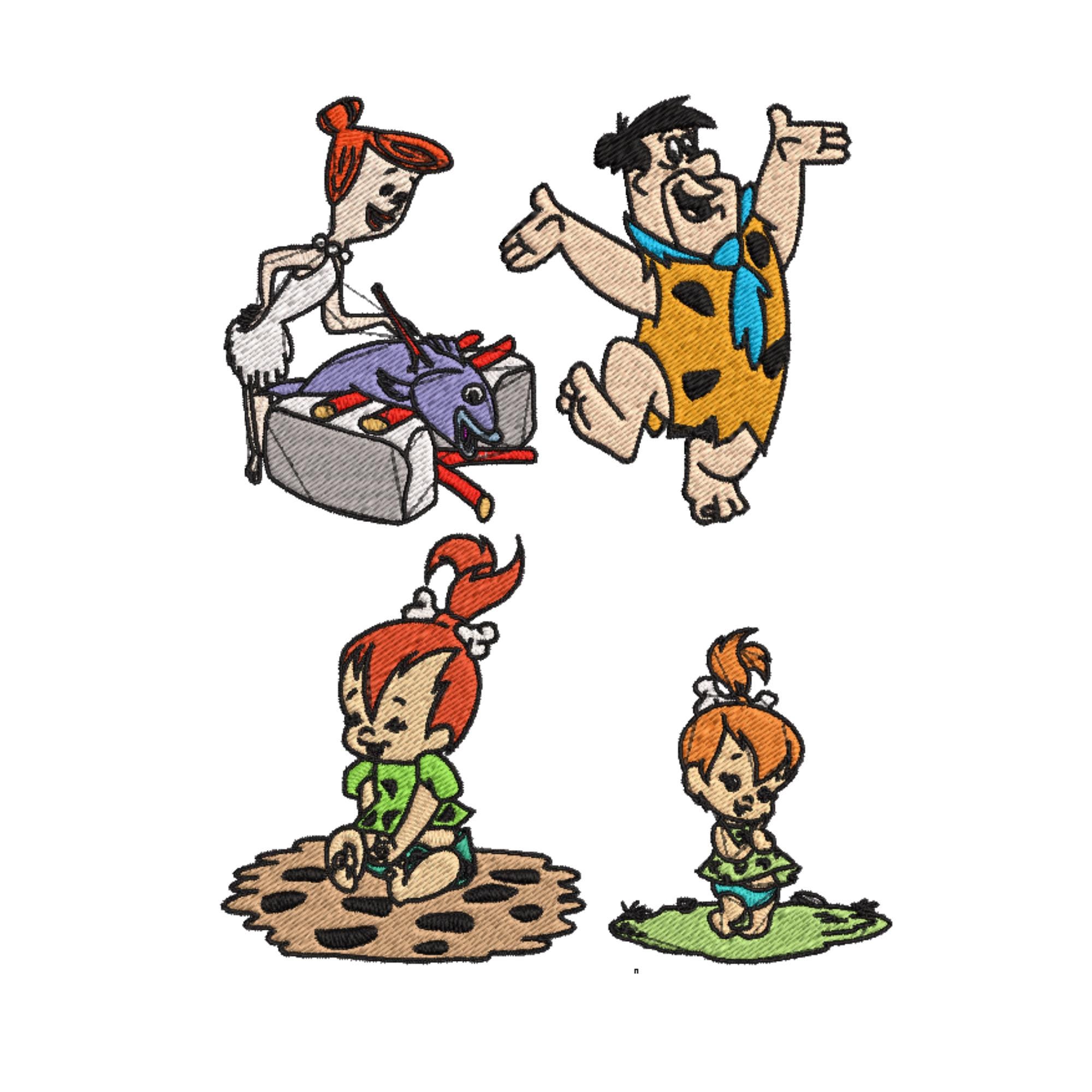 Flintstones Embroidery Design Fred Flintstone Cartoon Flinstones ...