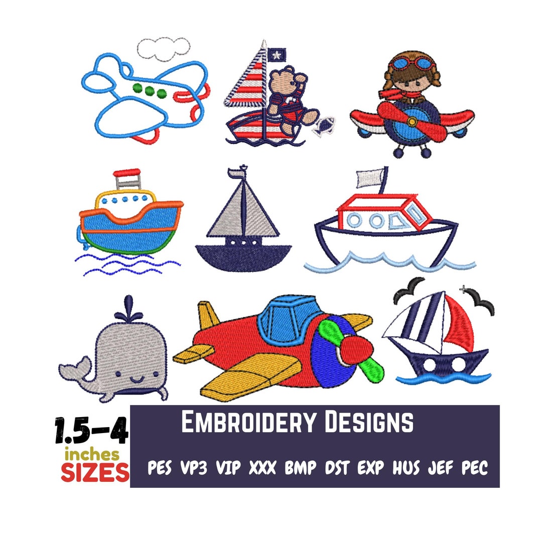 Ship Embroidery Design File Black Ship Embroidery Design Machine ...
