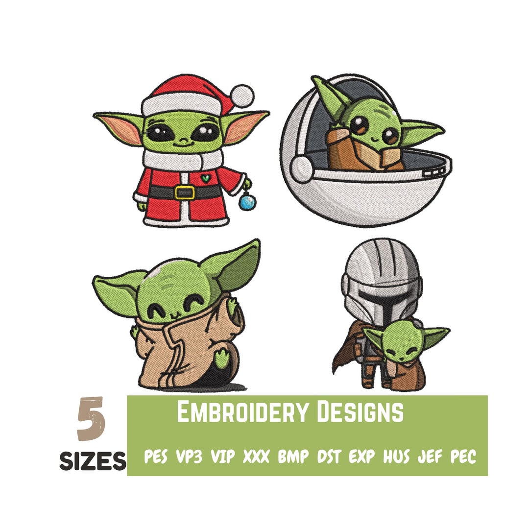 Baby Yoda Embroidery Design Machine Embroidery Designs Mandalorian ...