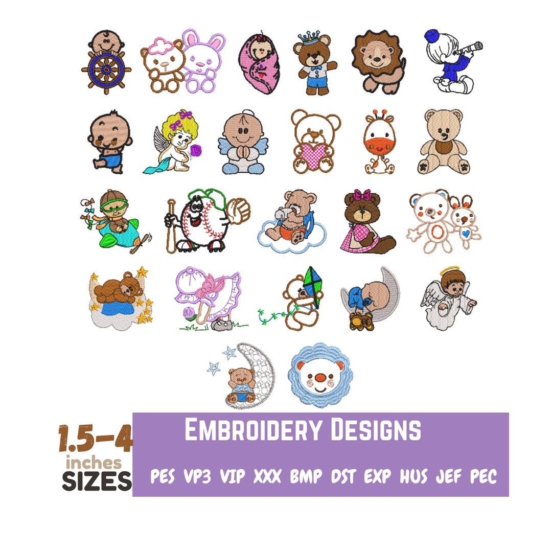 Teddy Bear Embroidery Design File Mini Teddy Bear Embroidery Design ...