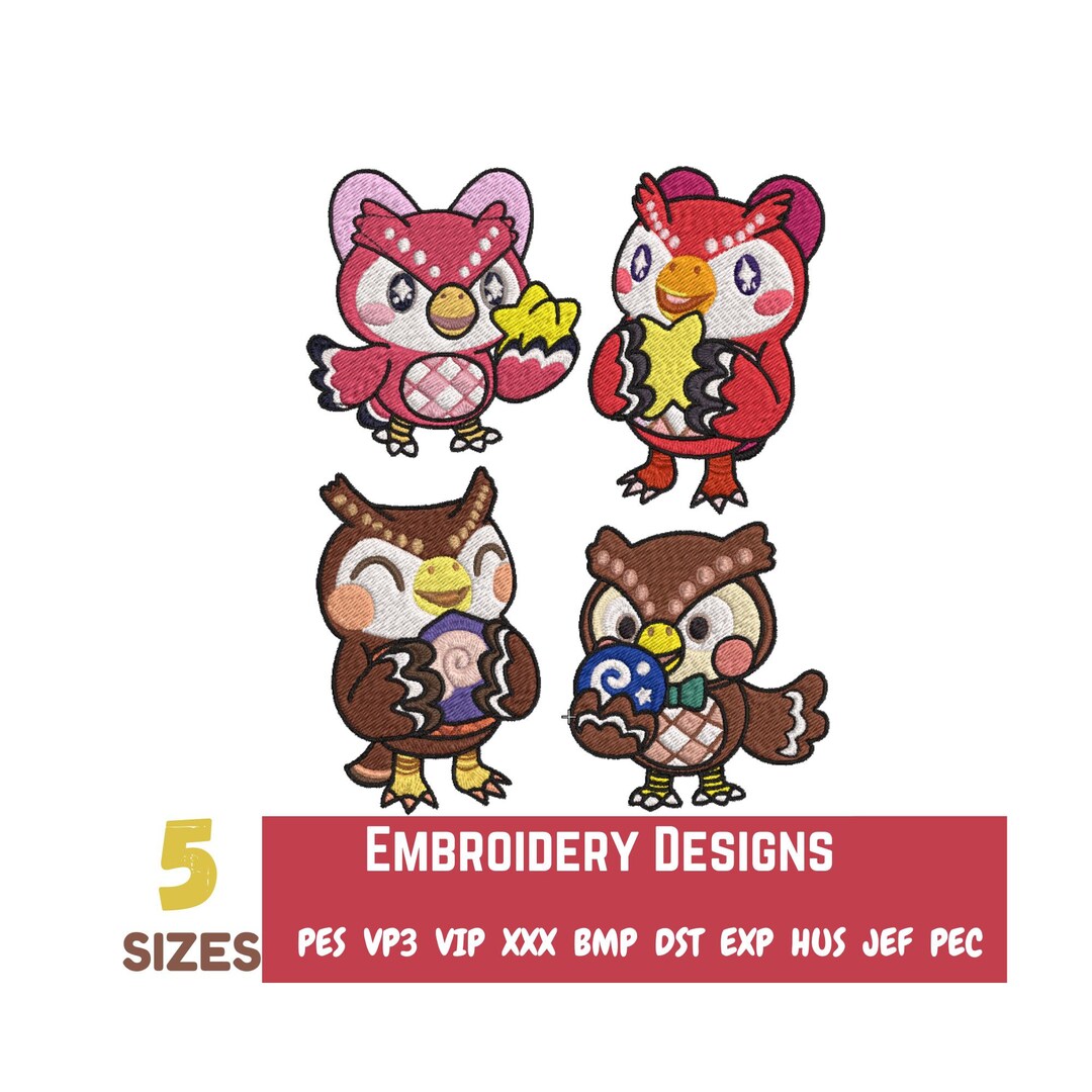 Owl Machine Embroidery Designs Night Bird Pattern Owl Embroidery Design ...