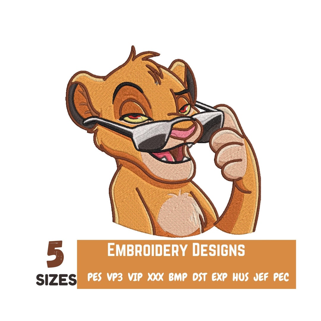 Lion King Embroidery Design File Lion Cub Embroidery Design Machine ...