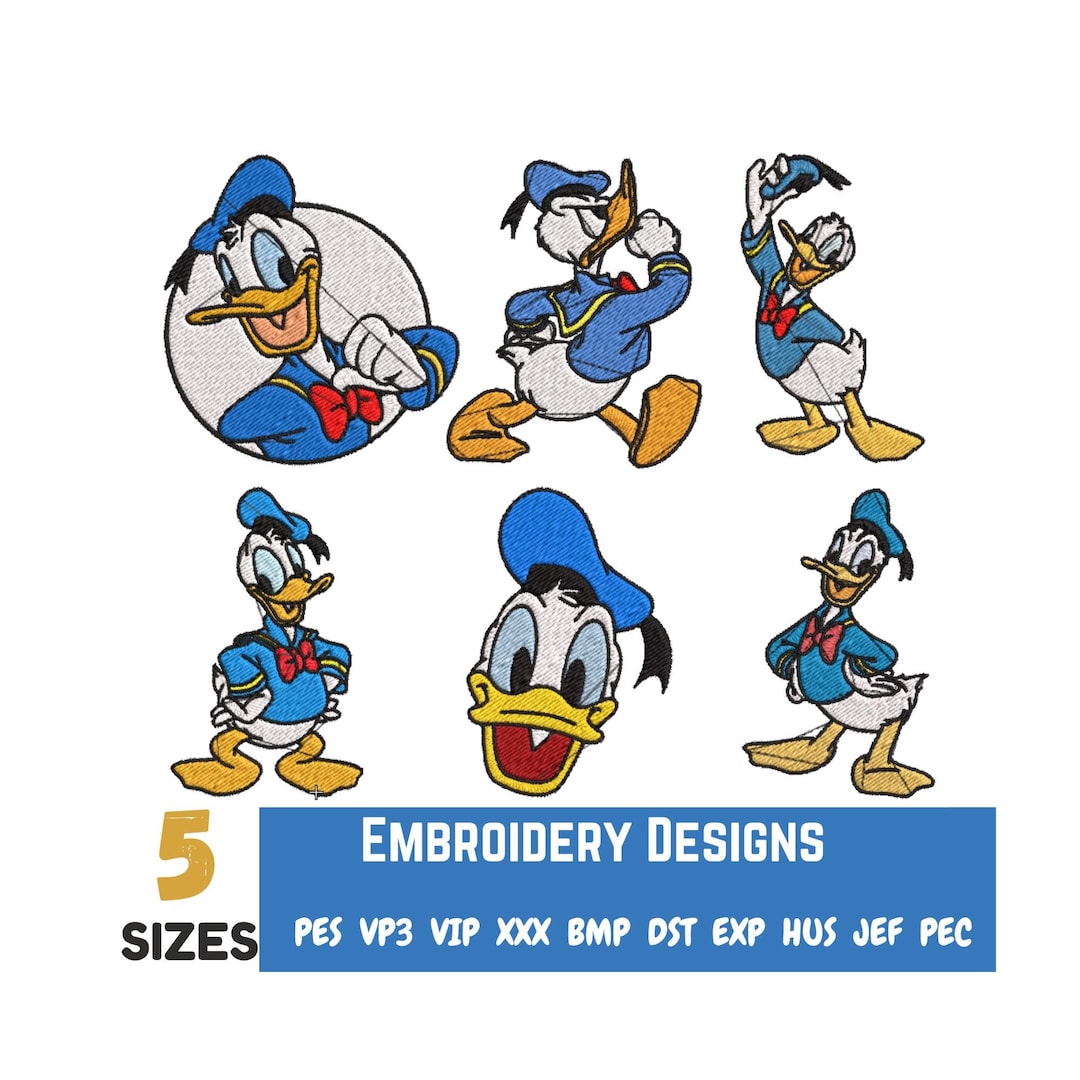 Donald Duck Embroidery Design Machine Embroidery Design Happy Donald ...