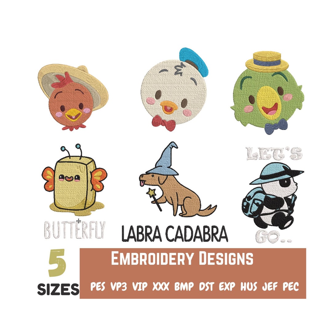 Cartoon Embroidery Design Bundle Cartoons Designs Embroidery Embroidery ...