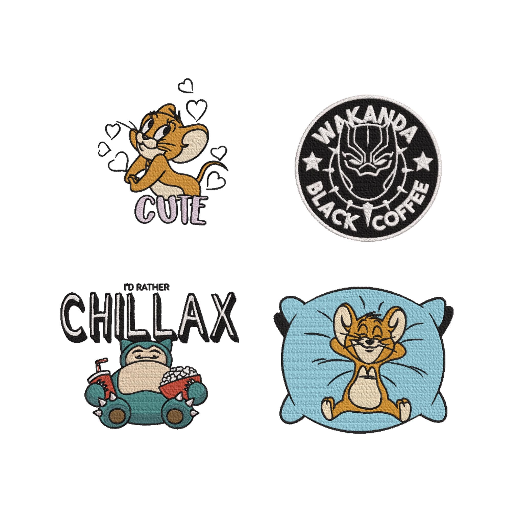 Cartoon Embroidery Design Bundle Cartoons Designs Embroidery Embroidery ...