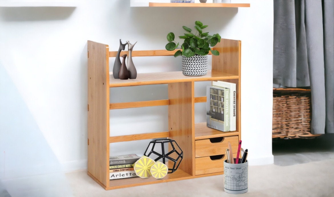 Wood Desktop Organizers-desktop Bookshelf Stationery Storage - Etsy