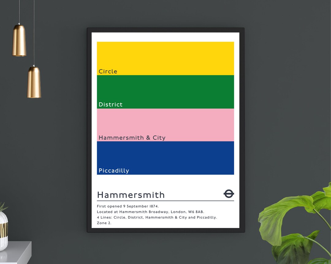 Hammersmith Station Print London Underground Poster London - Etsy
