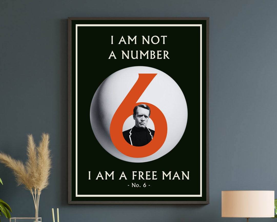 The Prisoner Inspired Quote Poster | No. 6 | Patrick Mcgoohan | Cult TV ...