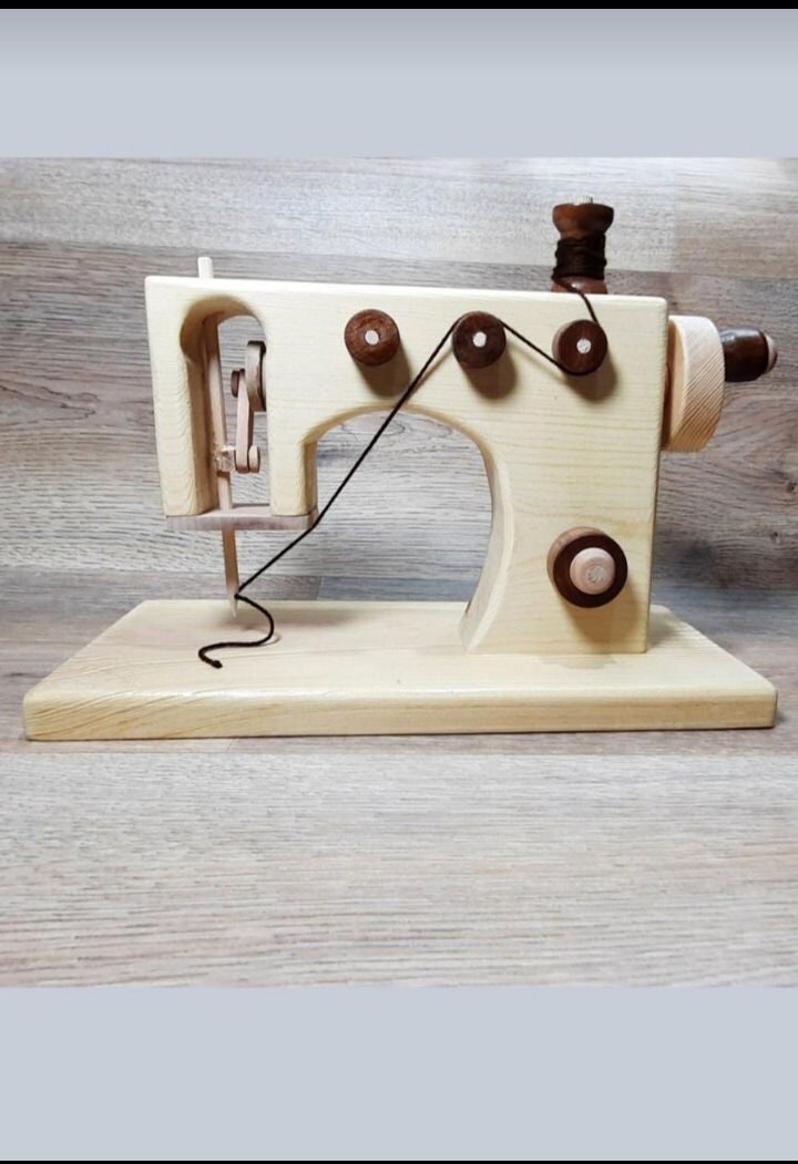 Wooden Toy Wood Sewing Machine Educational Toy Natural Learning - Etsy